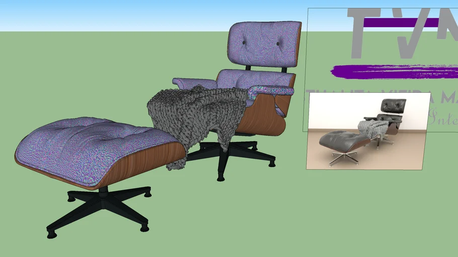 Poltrona Charles Eames Vray V-ray | 3D Warehouse