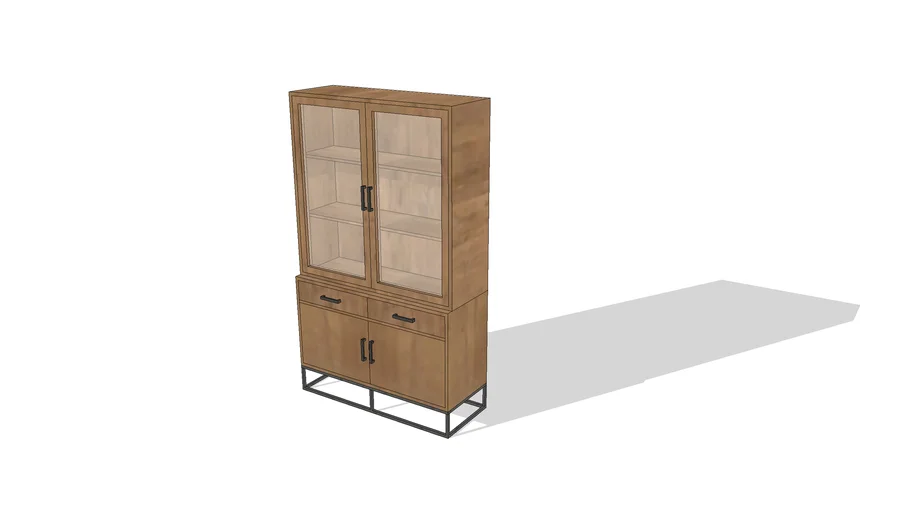 Vitrinekast Ravello 2drs metaal | 3D Warehouse