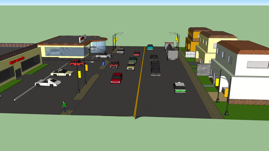 representacion de avenida | 3D Warehouse