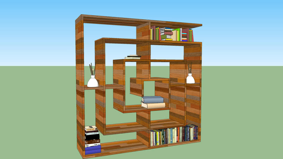 book 3 library,bookcase | 3D Warehouse
