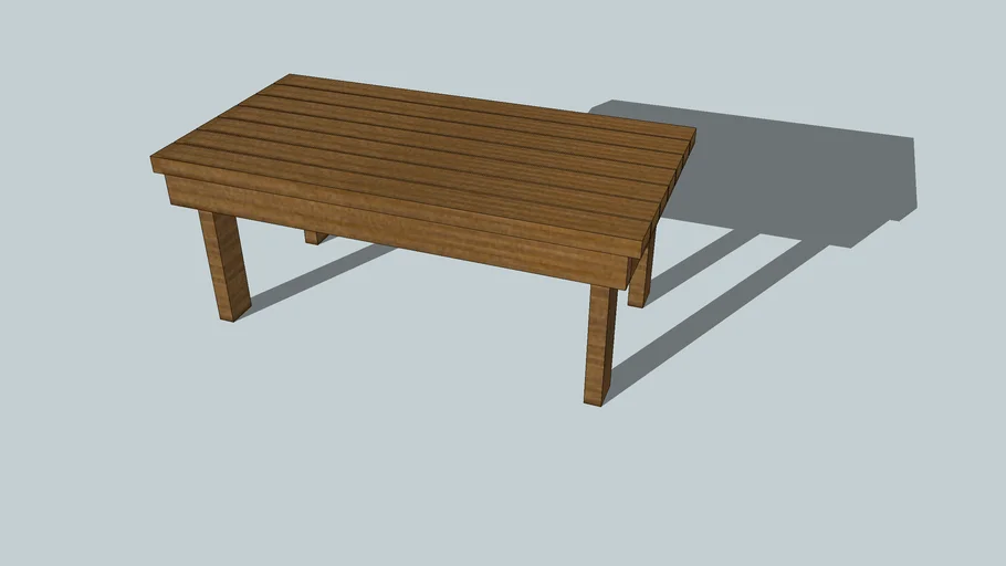 Garden bench without backrest | 3D Warehouse