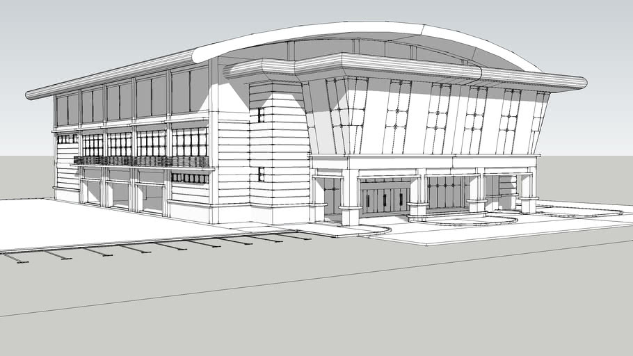 pin hwa 2 new school hall | 3D Warehouse