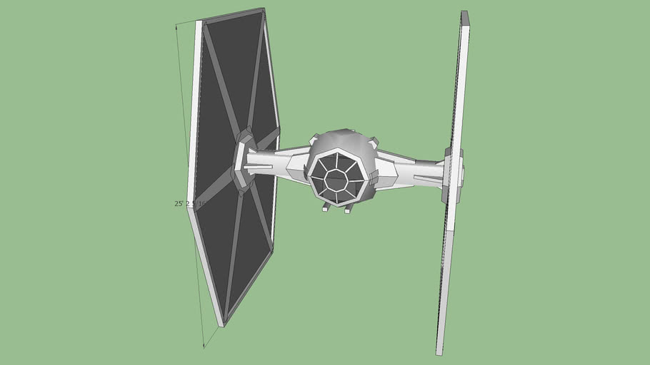 TIE Fighter (simple, for use as BACKGROUND) | 3D Warehouse