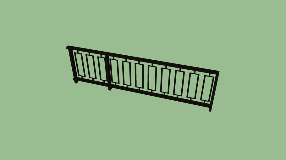 Decorative Wrought Iron Railing | 3D Warehouse