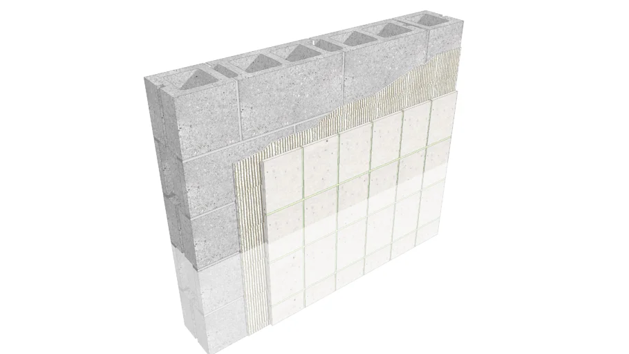 09.14 - Wall Tile over CMU Backup | 3D Warehouse