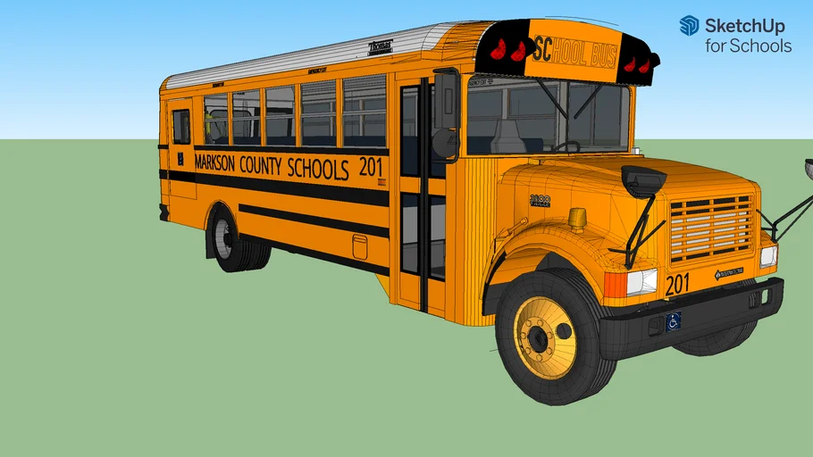 1997 Thomas International 3800 WCL Bus 201 (UPDATED) | 3D Warehouse