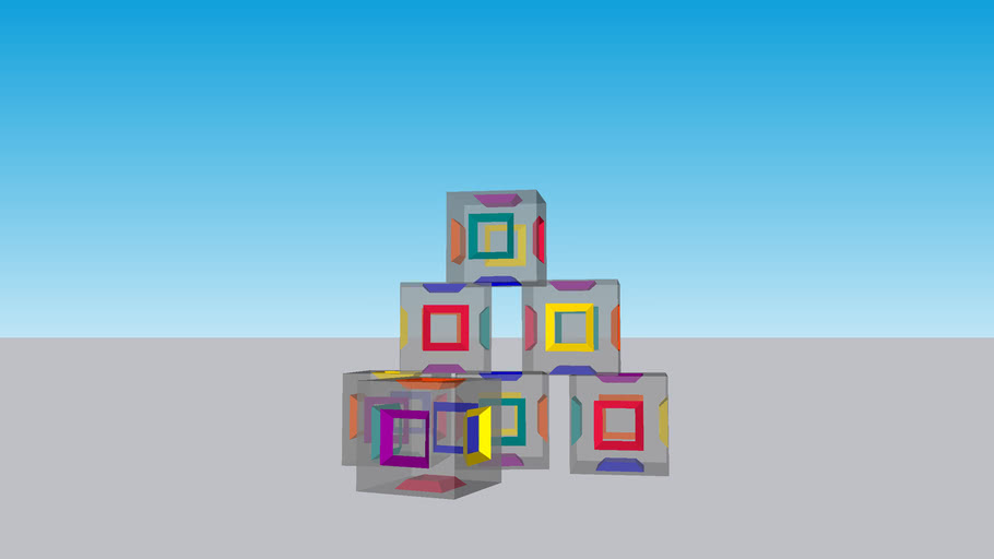 Glass beveled cubes | 3D Warehouse