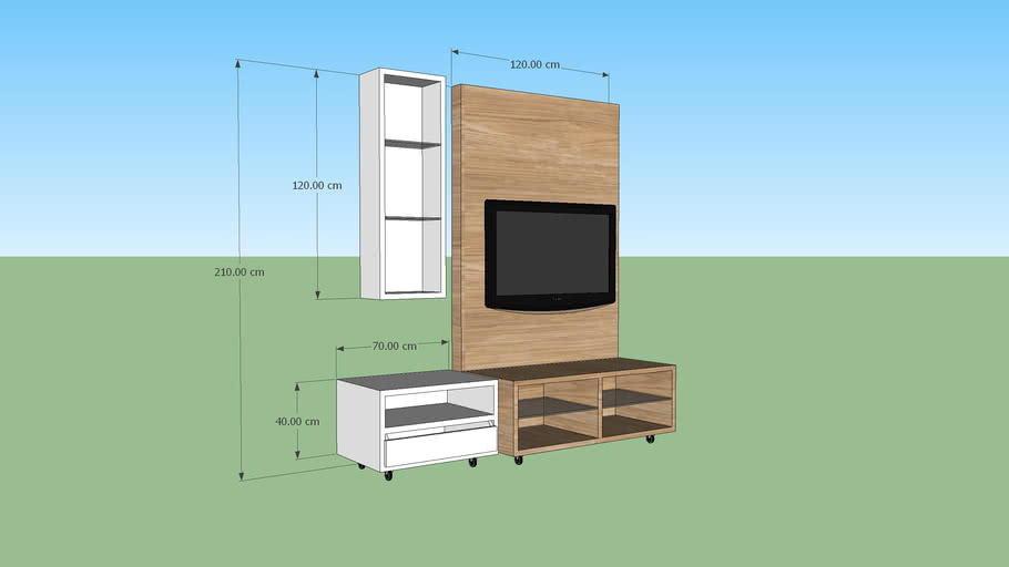 Rack modular para TV LCD 40 polegadas 2.2 | 3D Warehouse