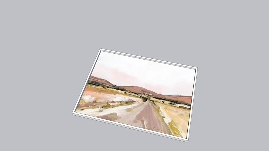 DESERT ROAD HORIZONTAL CANVAS PRINT | 3D Warehouse