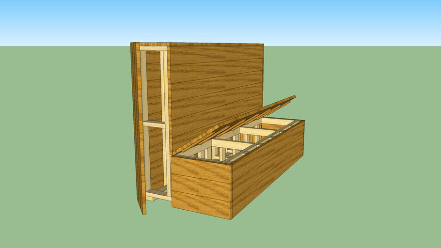 8ft kayak vertical storage bench | 3D Warehouse