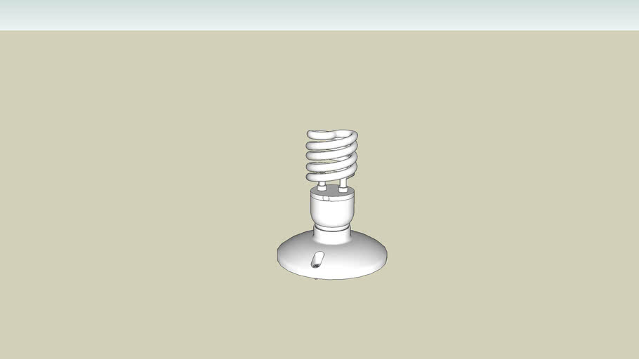 Roseta con foco ahorrador | 3D Warehouse