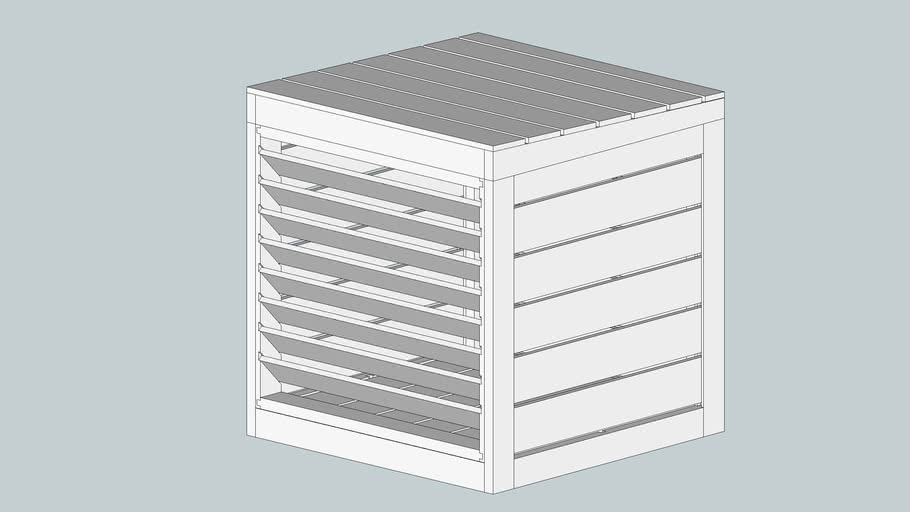Louvered Compost Bin | 3D Warehouse