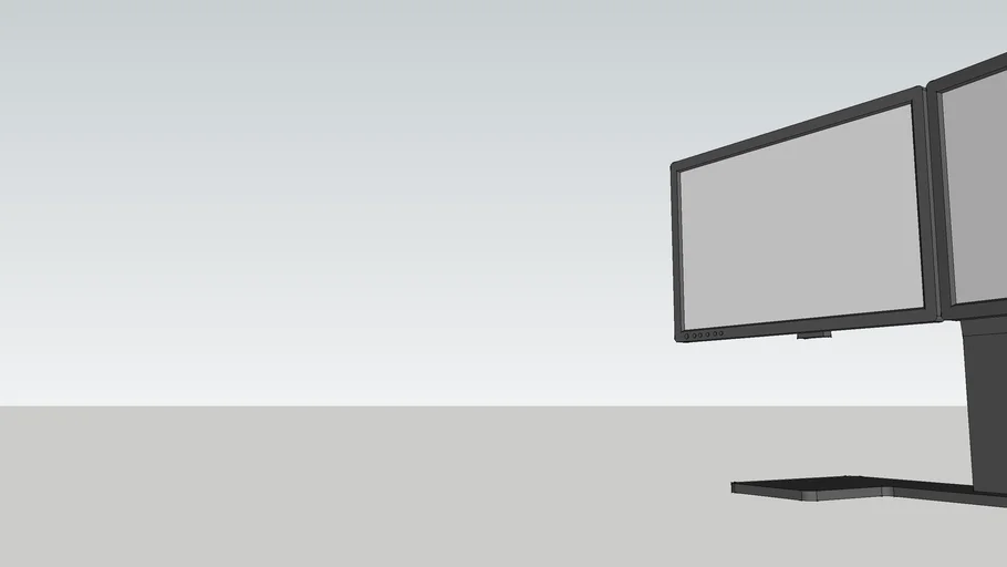 dual monitor w/ stand | 3D Warehouse
