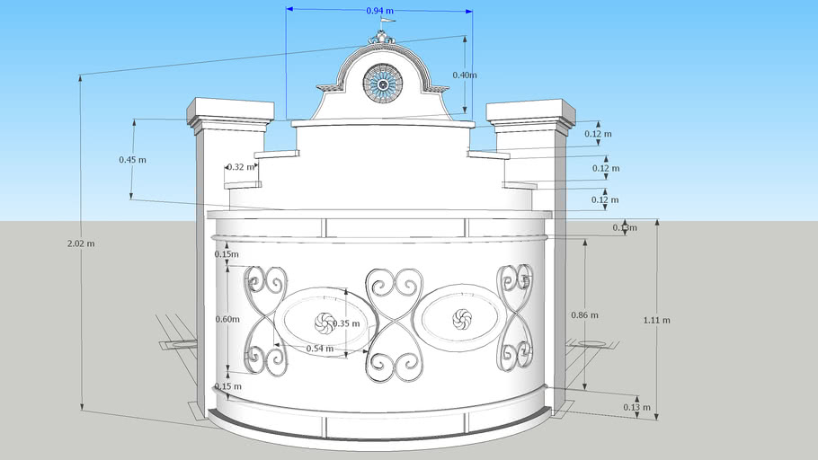 CURVED COMPOUND WALL | 3D Warehouse