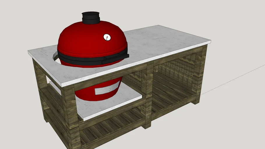 Kamado Big Joe Table | 3D Warehouse