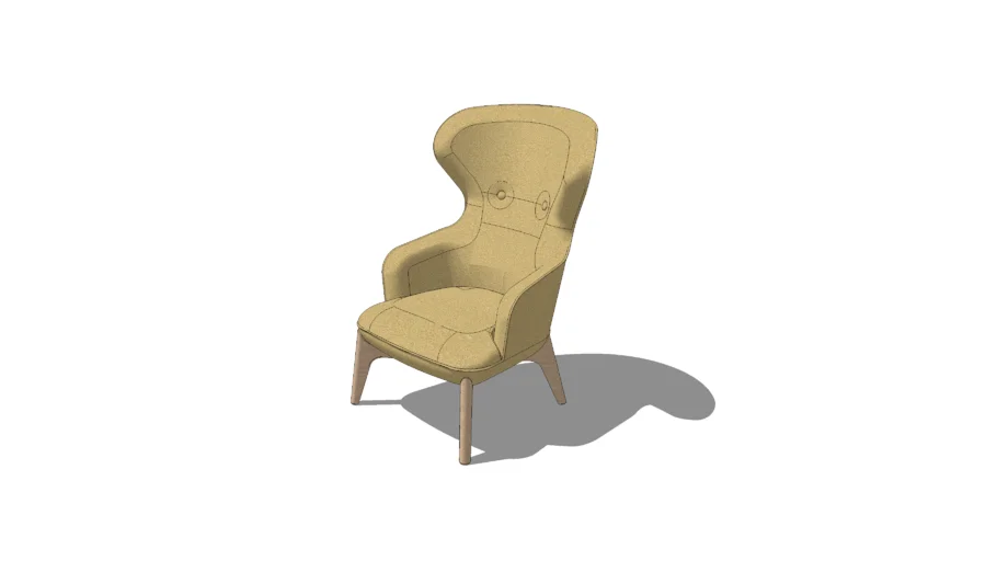 Wingback Chair : COZE-L01 : Orangebox | 3D Warehouse