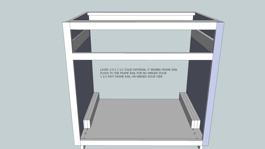 std. base cabinet single pull out bottom | 3D Warehouse