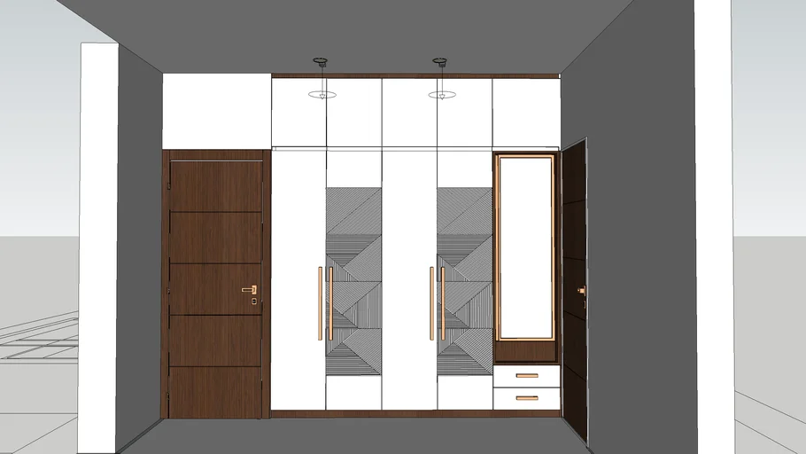 wardrobe shutter design | 3D Warehouse