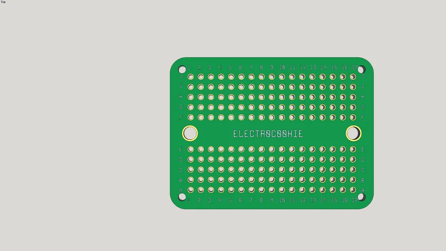ElectroCookie Quarter Sized Protoboard | 3D Warehouse
