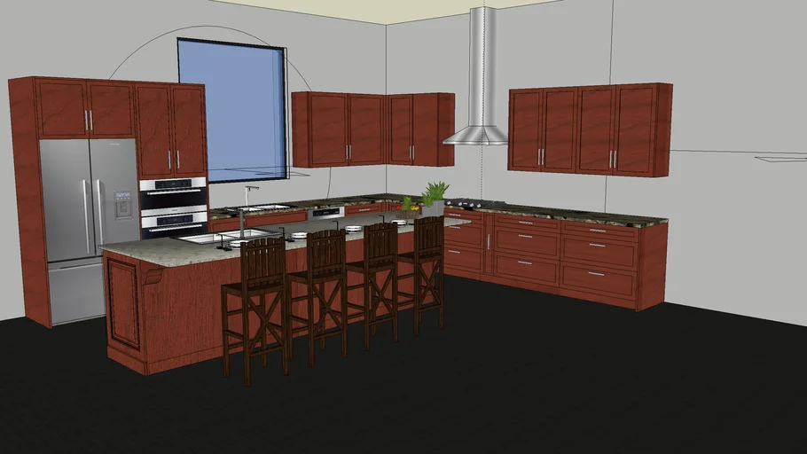 Traditional Style Kitchen | 3D Warehouse