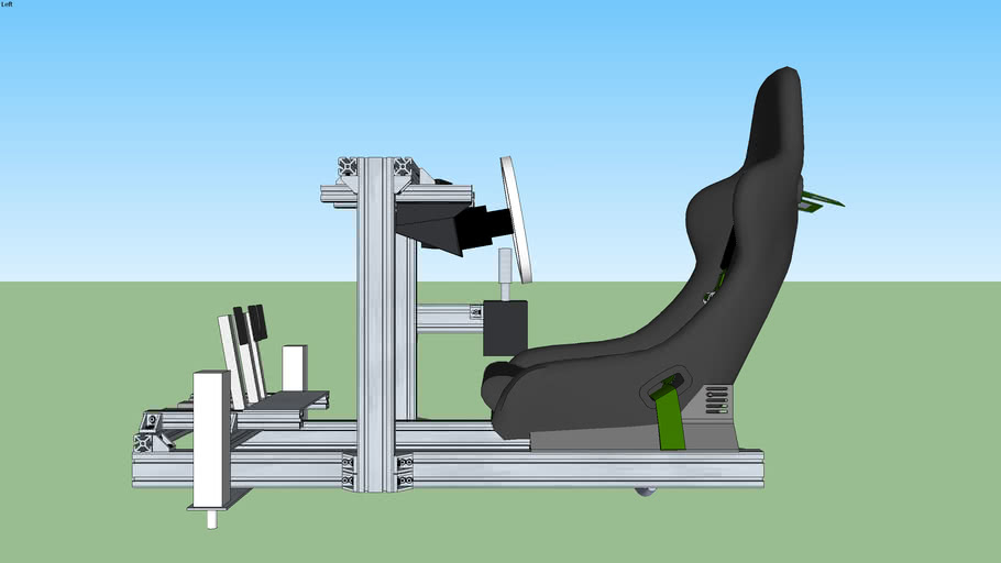 8020 sim racing rig | 3D Warehouse