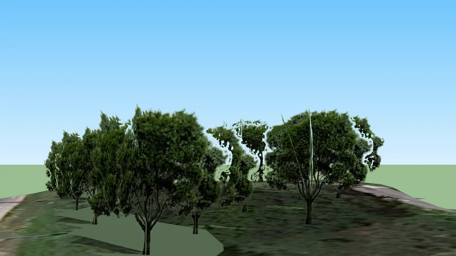Trees by Ohare Metra Rail | 3D Warehouse