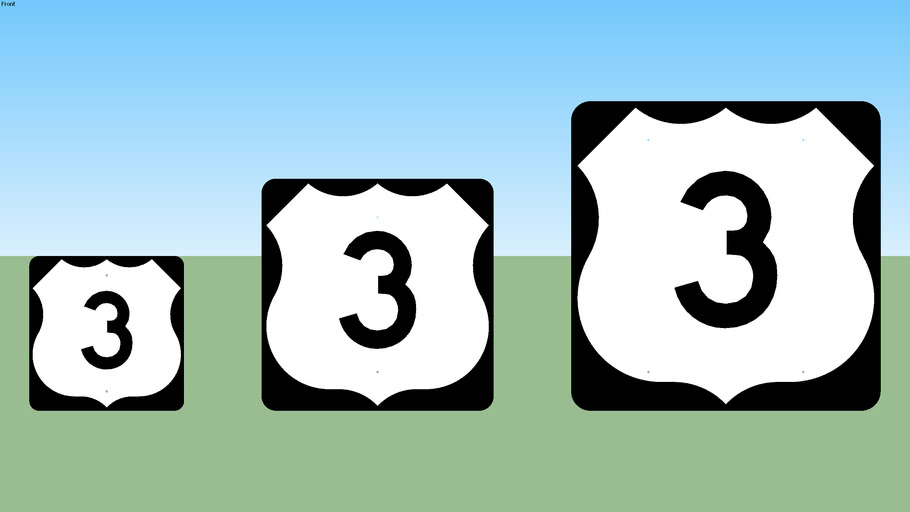 U.S. 3 Sign | 3D Warehouse