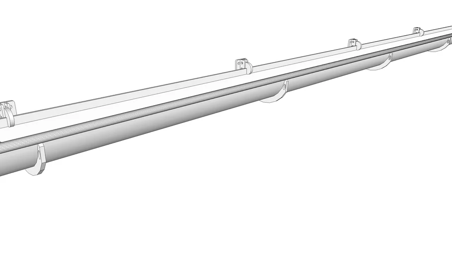 5' Half-round Gutter with Brackets | 3D Warehouse