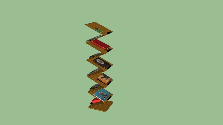 paper and book shelf | 3D Warehouse