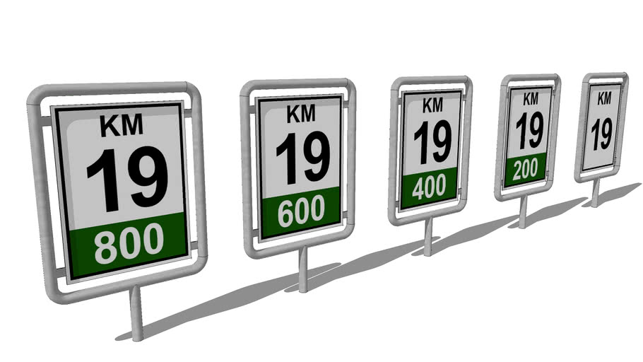 Rambu Kilometer Tol | 3D Warehouse