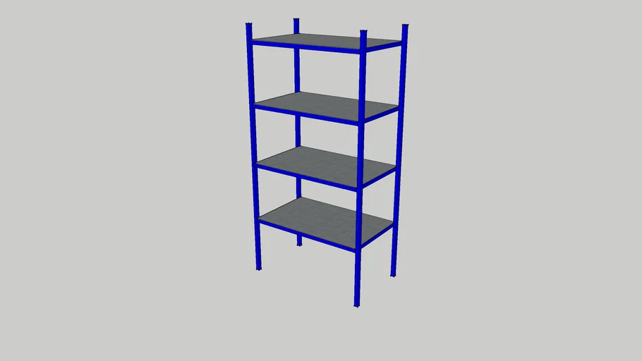 500x850x1700 High Rise Rack | 3D Warehouse