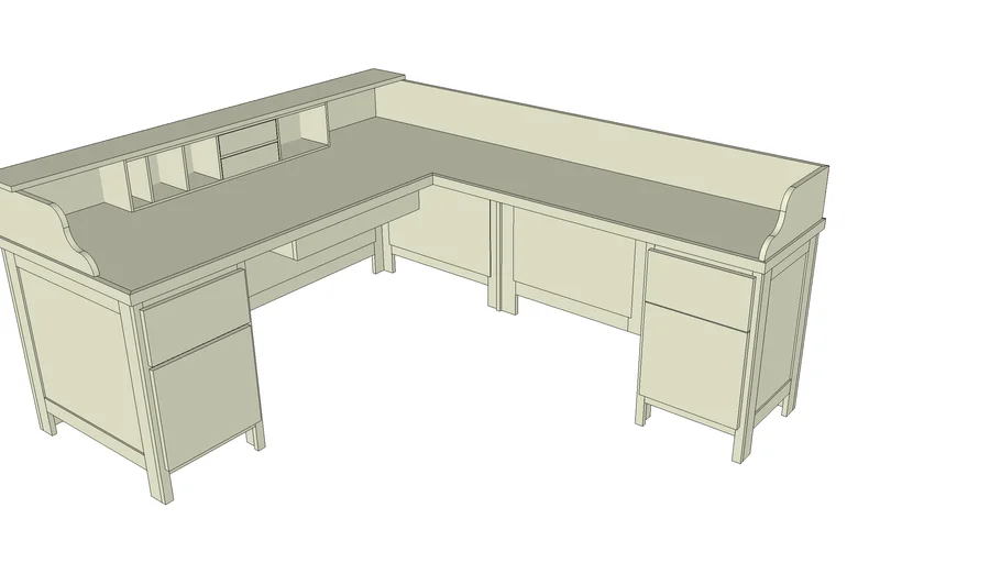 L Shaped Desk | 3D Warehouse