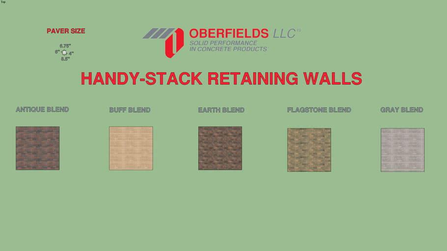 Oberfields Handy-Stack Retaining Wall Stone | 3D Warehouse
