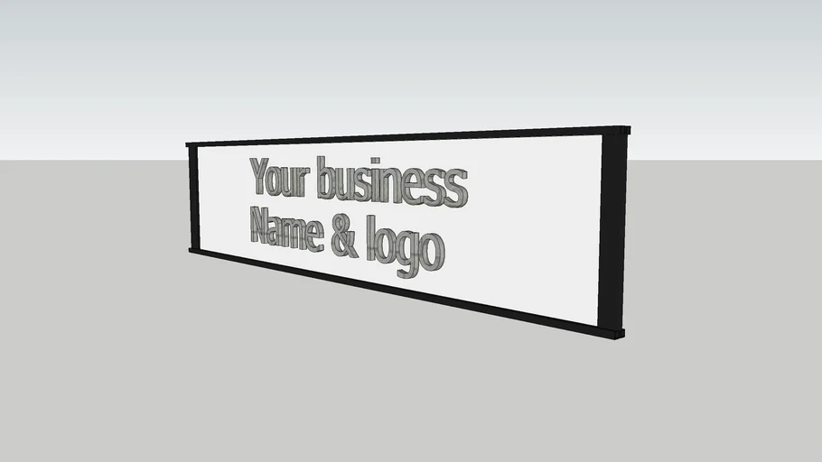 LARGE SIGN W/TEXT | 3D Warehouse