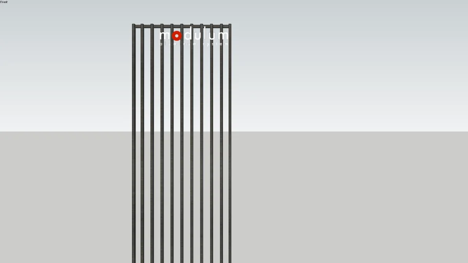 Facade Aluminium Portrait 2.5 x 4.5 gap 7.5 cm modulum | 3D Warehouse