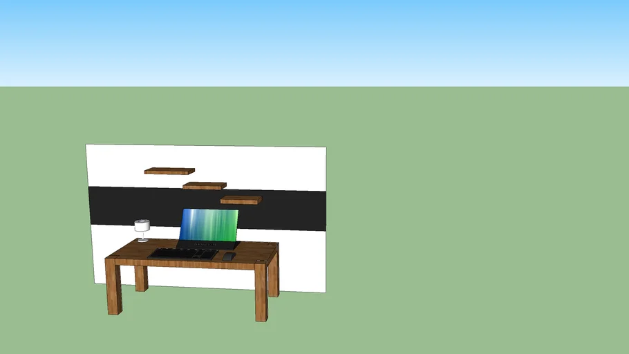 Computer And Table | 3D Warehouse