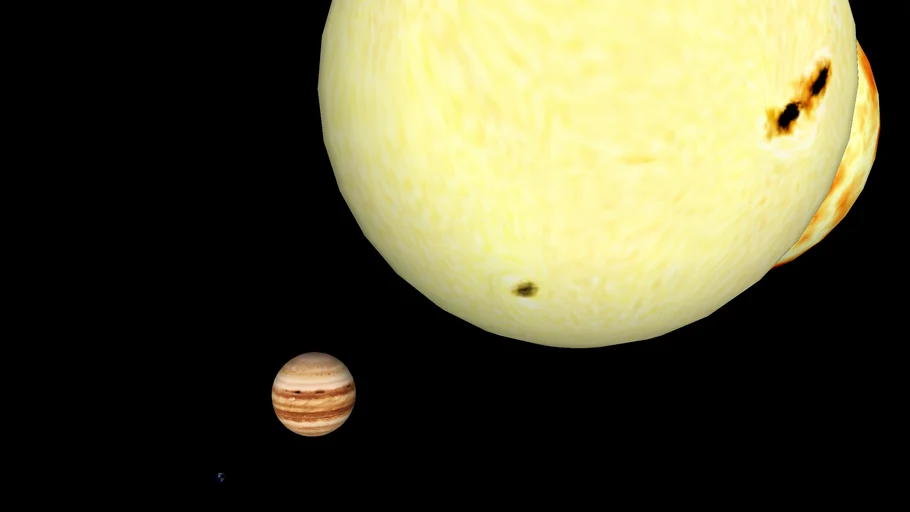 Sun and stars (with Earth and Jupiter) | 3D Warehouse