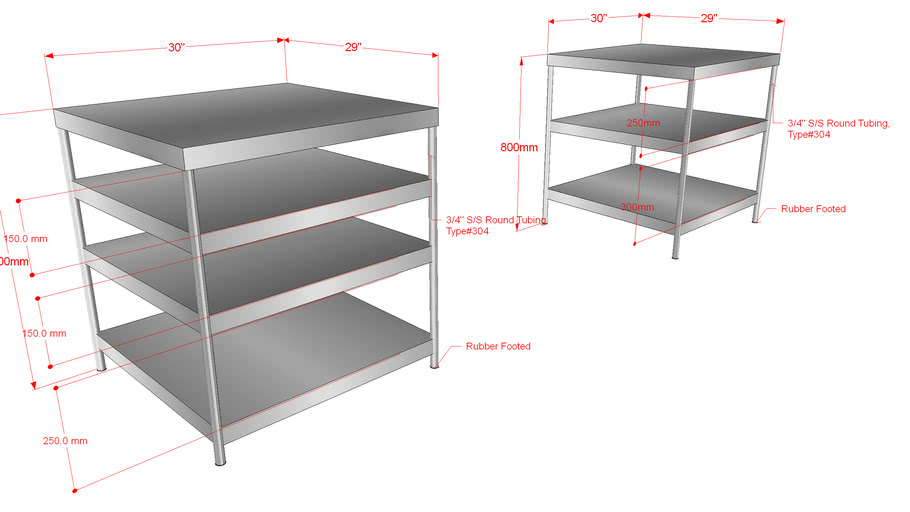 STAINLESS STEEL TABLE | 3D Warehouse