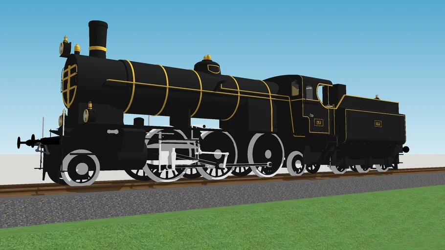 Steam locomotive ČSD class 354.7 (1910; kkStB 429) | 3D Warehouse