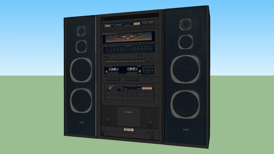 Sharp System 7700 stereo system | 3D Warehouse