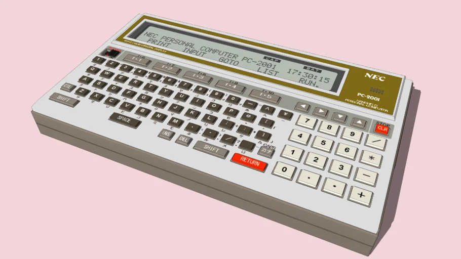NEC Handheld Computer PC-2001 (1982:Japan) | 3D Warehouse