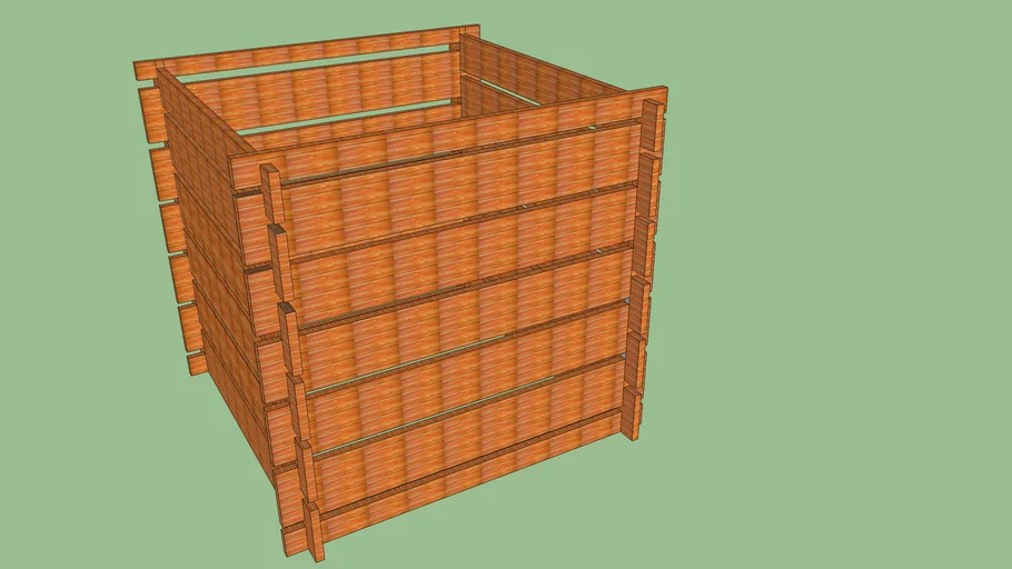 Compost silo wooden | 3D Warehouse