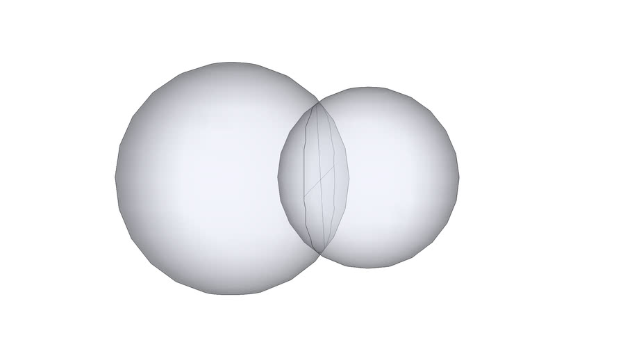 Two Intersecting Spheres | 3D Warehouse