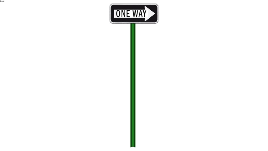 Sign One Way | 3D Warehouse