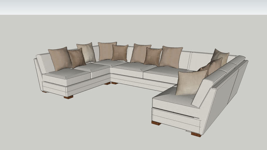 C Shaped Sectional Couch | 3D Warehouse