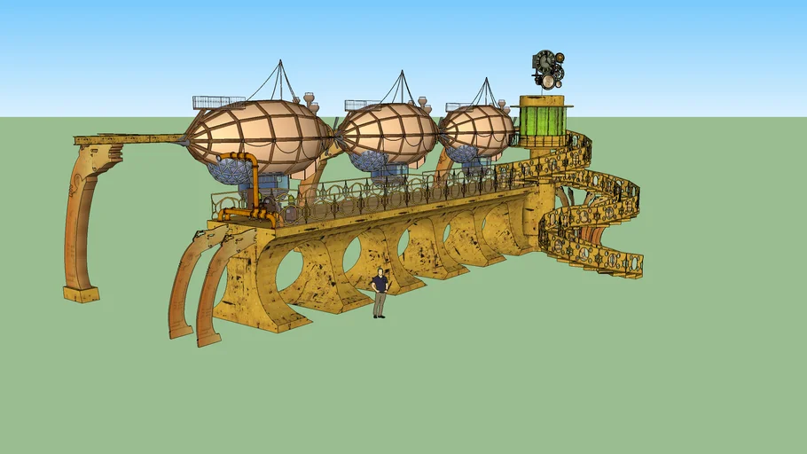 Airship Monorail and Load Station | 3D Warehouse