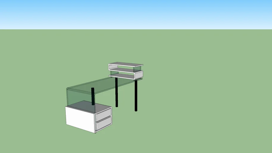 modern desk, escritorio moderno | 3D Warehouse