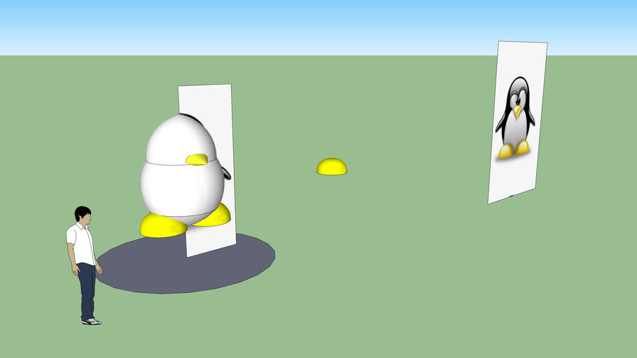 Davide - esperimento, linux, tux, pinguino | 3D Warehouse