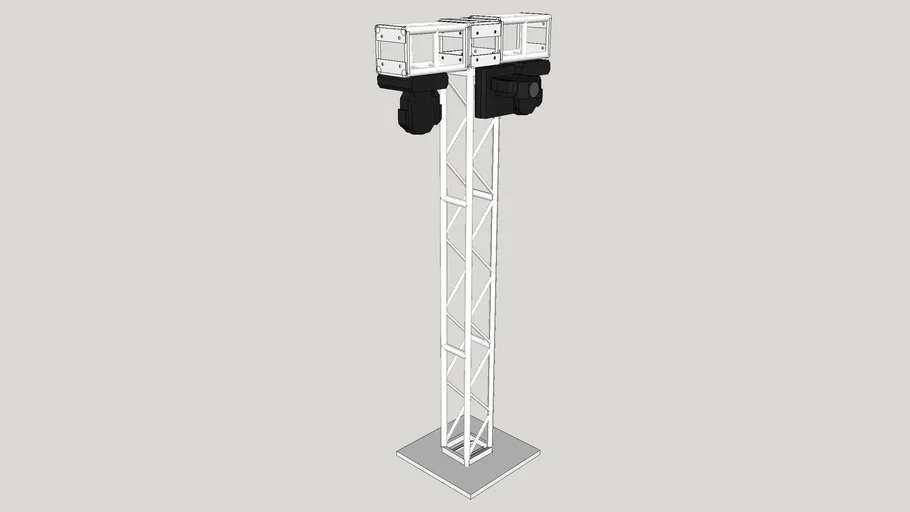 T truss with 3 moving heads | 3D Warehouse