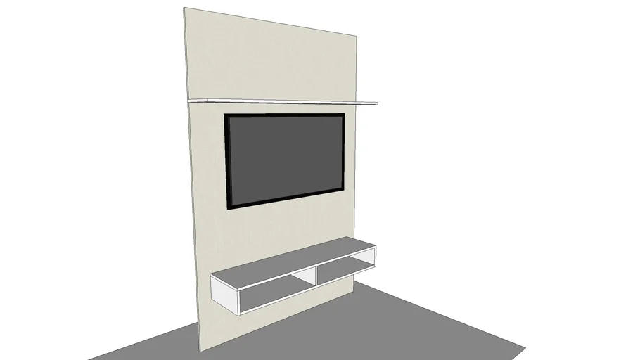 painel de tv com nicho | 3D Warehouse